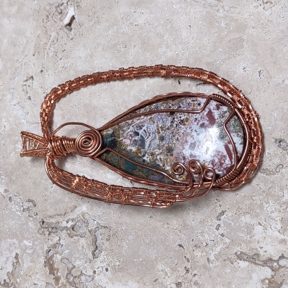 Artisan Crafted | Jewelry | Copper Wire Wrapped Stone Pendant | Poshmark
